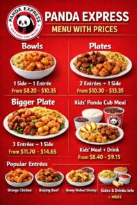 Panda Express Menu With Prices (Updated Bowls, Plates & Combos)